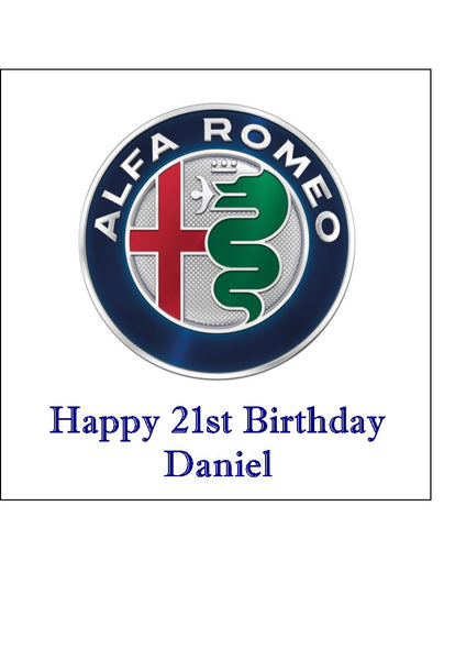Alfa Romeo Logo Edible Icing Cake Topper or Ribbon – the caker online