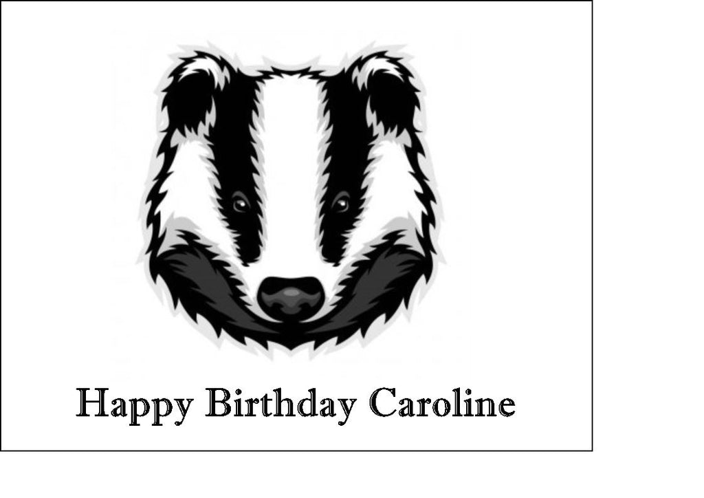 Badger Edible Icing Cake Topper or Ribbon – the caker online