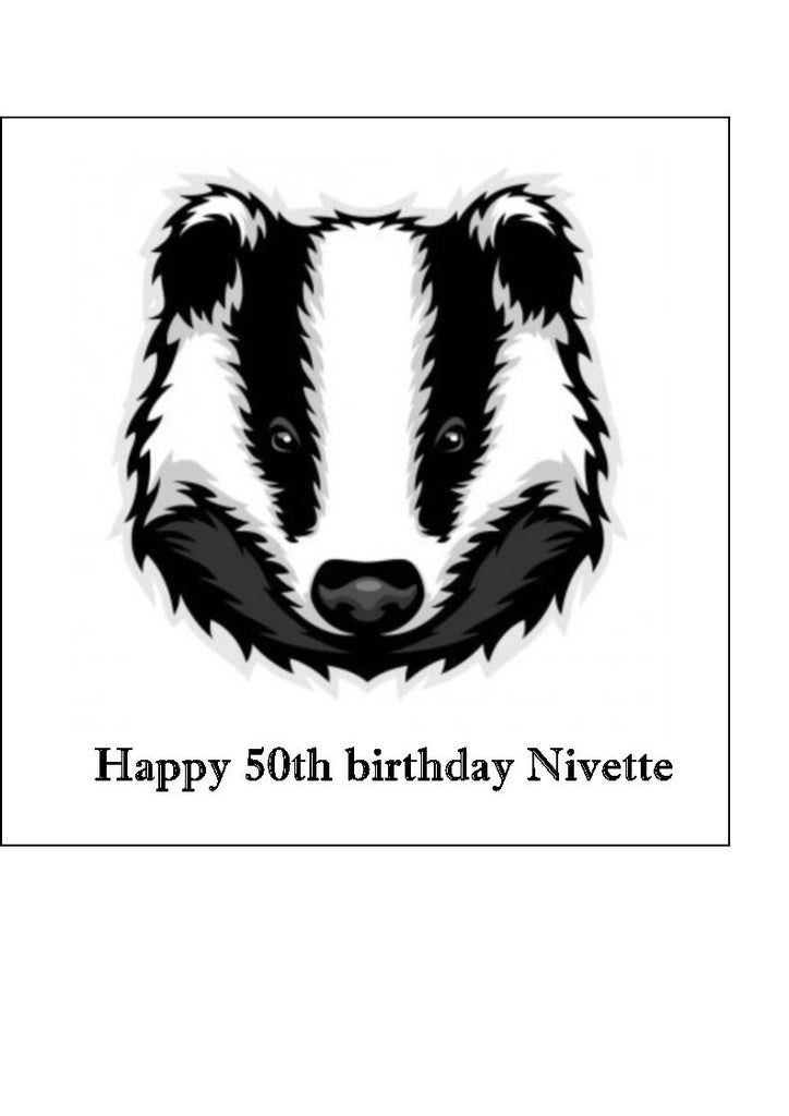 Badger Edible Icing Cake Topper or Ribbon – the caker online