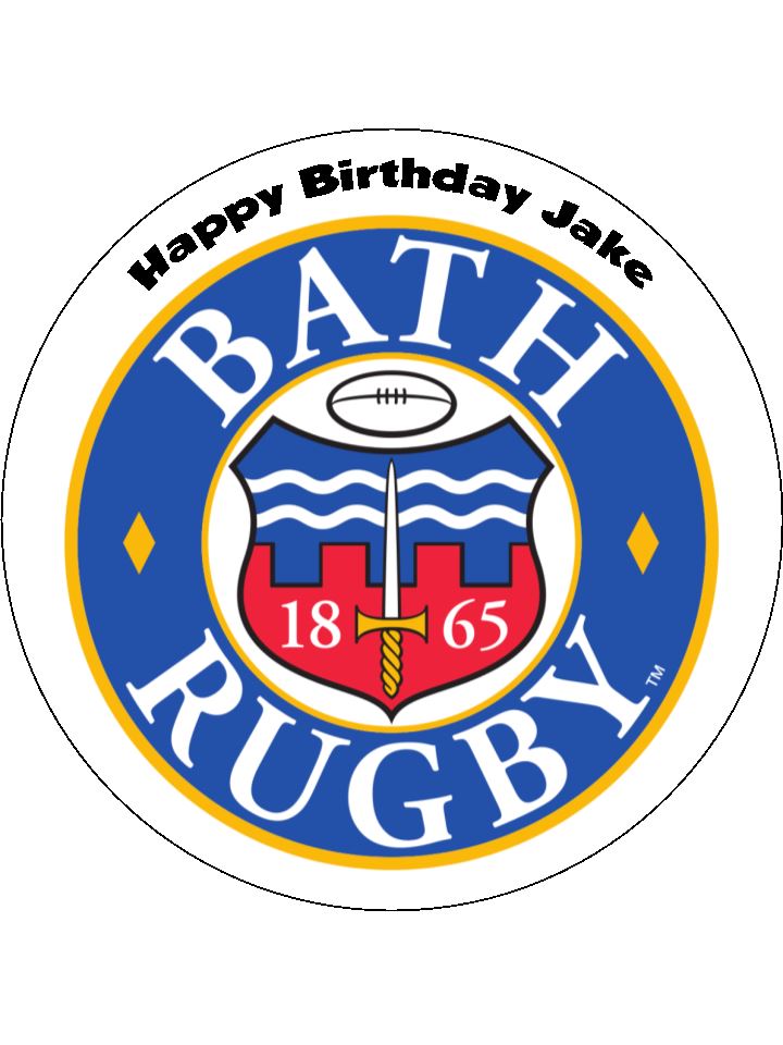 Any Rugby Badge Edible Icing Cake Topper or Ribbon – the caker online