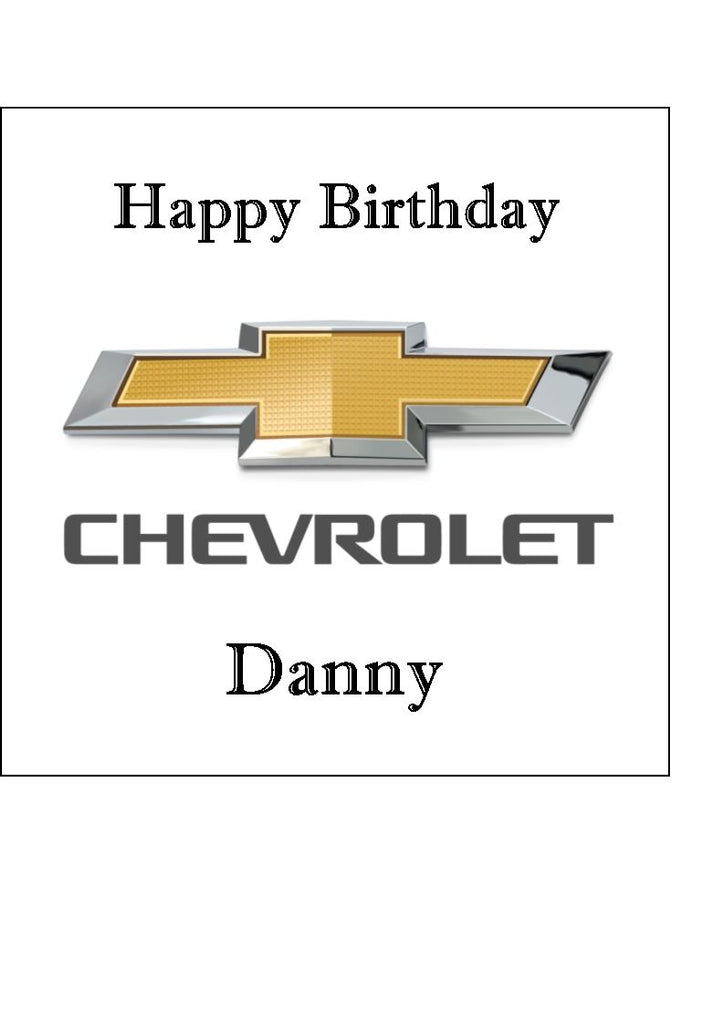 Chevrolet Logo Edible Icing Cake Topper or Ribbon – the caker online