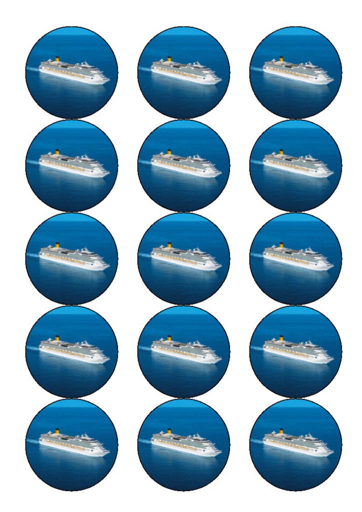 Cruise Ship 01 Edible Icing Cake Topper or Ribbon or Ribbon – the caker ...