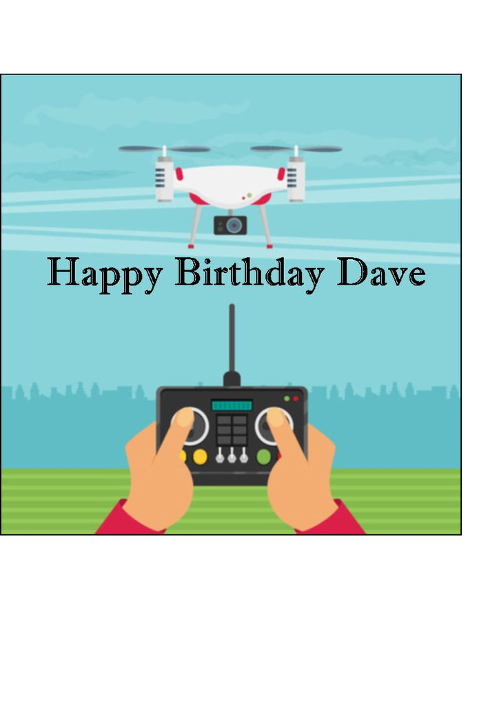 Drone Edible Icing Cake Topper 05 – the caker online