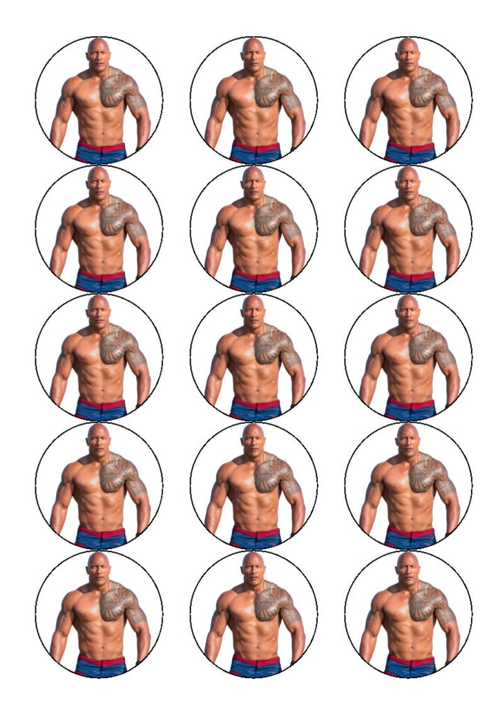 Dwayne Johnson 02 Edible Icing Cake Topper or Ribbon – the caker online
