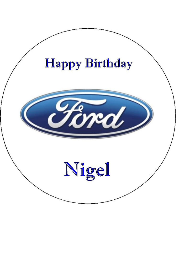 Ford Logo Edible Icing Cake Topper – the caker online