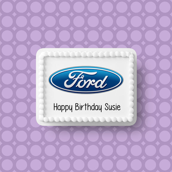 Ford Logo Edible Icing Cake Topper – the caker online