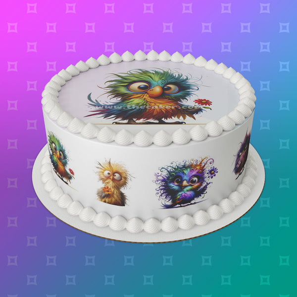 Funny Cute Bird 01 Edible Icing Cake Topper or Ribbon – the caker online