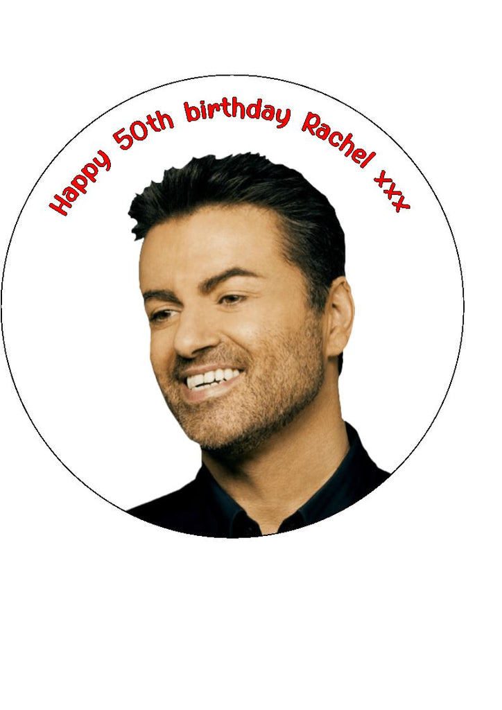 George Michael Edible Icing Cake Topper 03 – the caker online