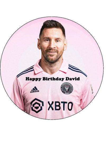Lionel Messi 01 Miami Edible Icing Cake Topper or Ribbon – the caker online