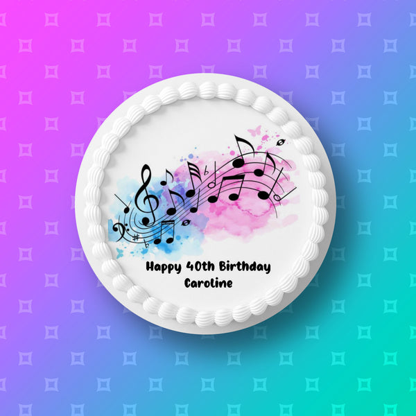 Music Notes Edible Icing Cake Topper 01 – the caker online