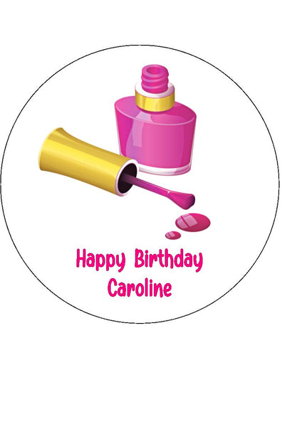 Nails / Manicure Themed Edible Icing Cake Topper 04 – the caker online