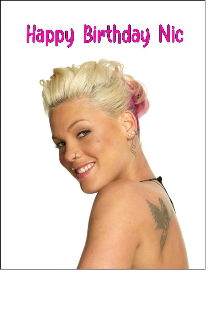 P!nk / Pink (the singer) 03 Edible Icing Cake Topper – the caker online