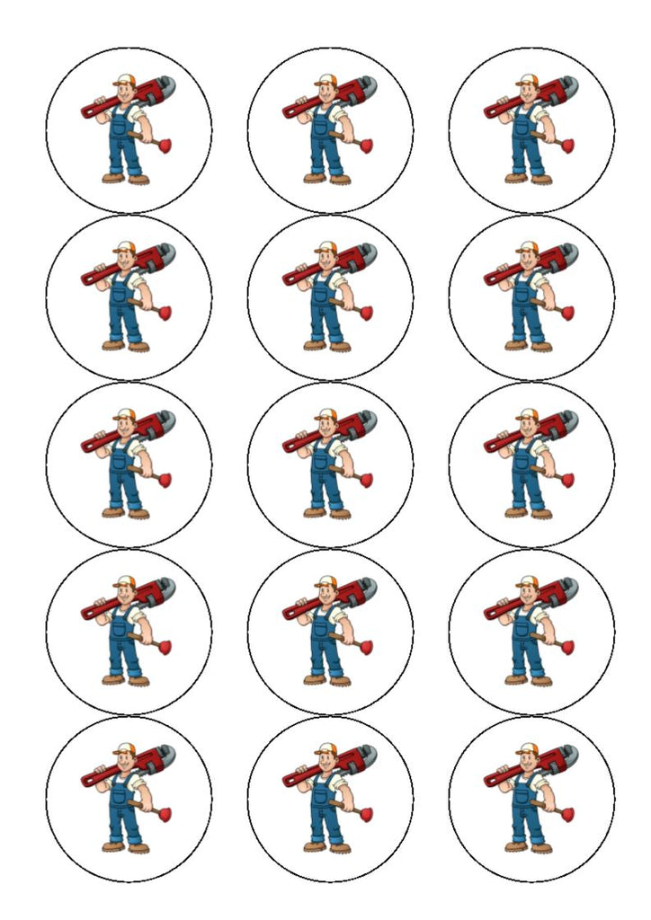 Plumber Edible Icing Cake Topper – the caker online