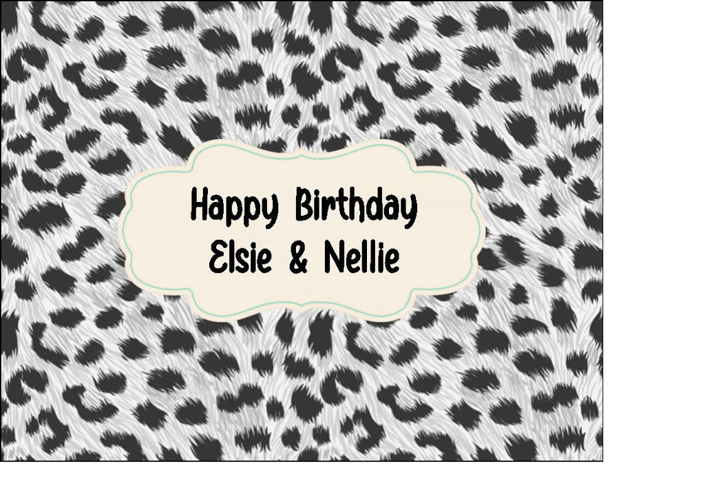 Snow Leopard Print Edible Icing Cake Topper – the caker online