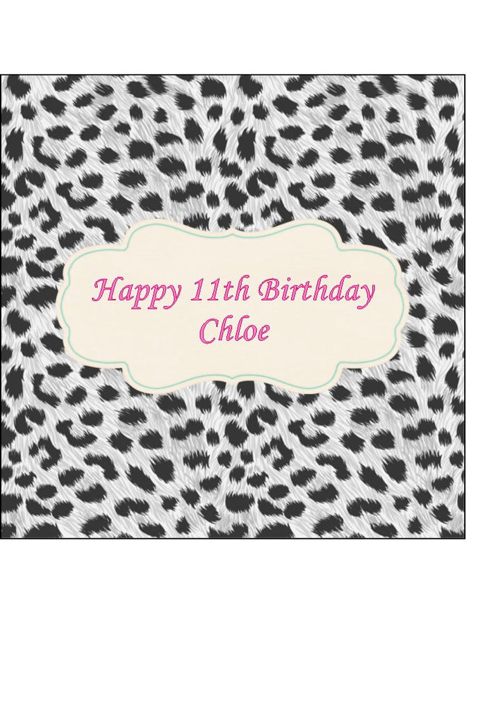 Snow Leopard Print Edible Icing Cake Topper – the caker online