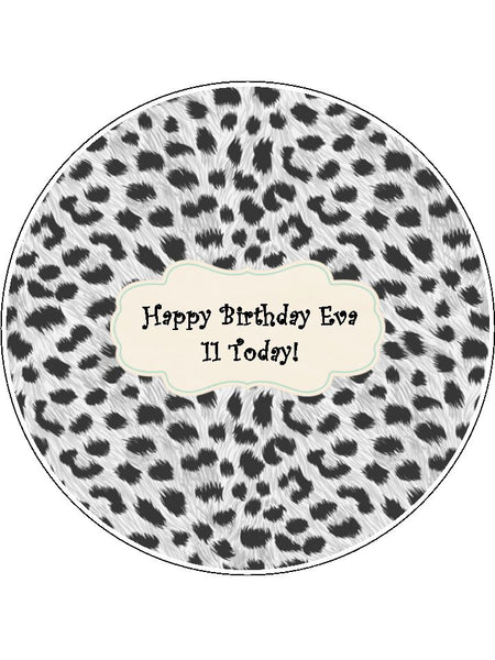 Snow Leopard Print Edible Icing Cake Topper – the caker online