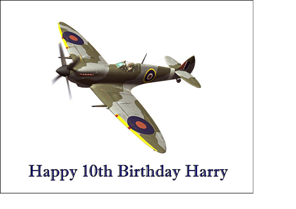 WW2 Spitfire Plane Edible Icing Cake topper 02 – the caker online