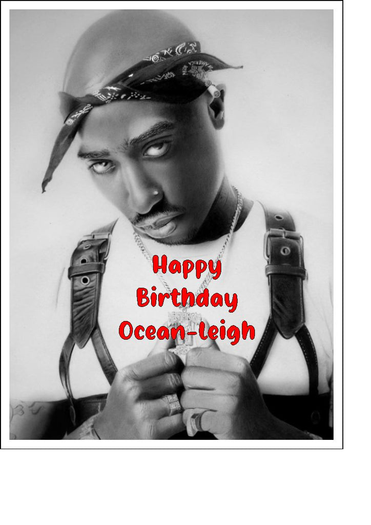 Tupac Shakur 01 Edible Icing Cake Topper – the caker online