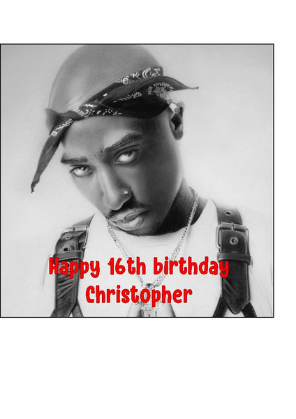 Tupac Shakur 01 Edible Icing Cake Topper – the caker online