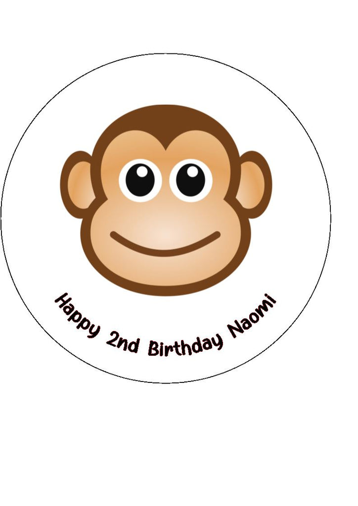 Monkey Edible Icing Cake Topper 01 – the caker online