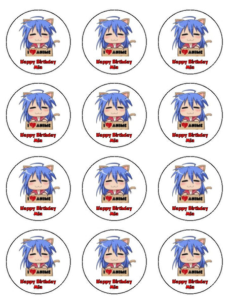 I Love Anime Edible Icing Cake Topper – the caker online