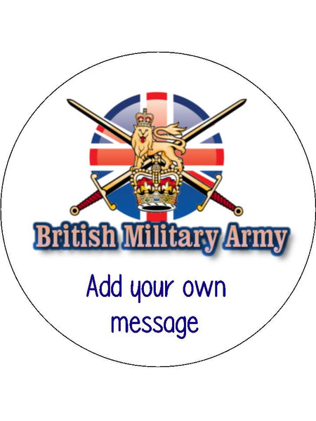 BMA British Military Army Logo Edible Icing Cake Topper or Ribbon – the ...