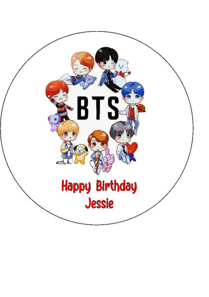 BTS 01 Edible Icing Cake Topper or Ribbon – the caker online