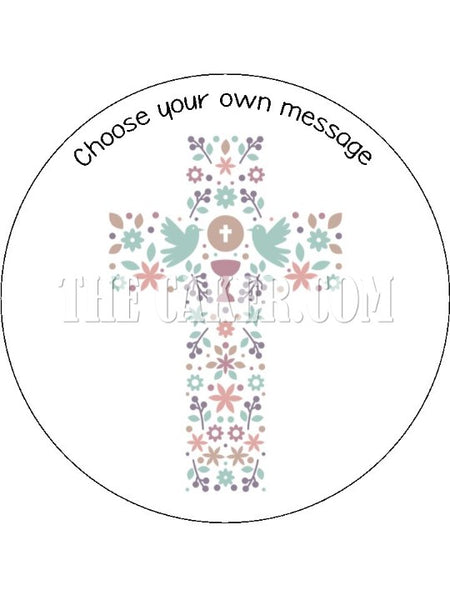 Cross Edible Icing Cake Topper 01 – the caker online
