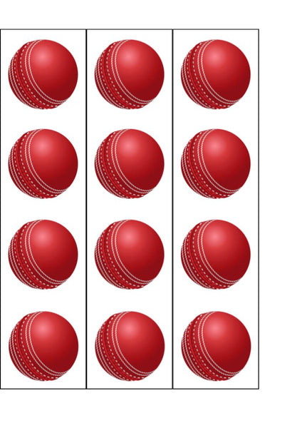 Cricket Ball Edible Icing Cake Topper or Ribbon – the caker online