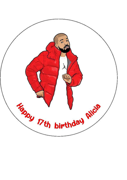 Drake 01 Edible Icing Cake Topper or Ribbon – the caker online