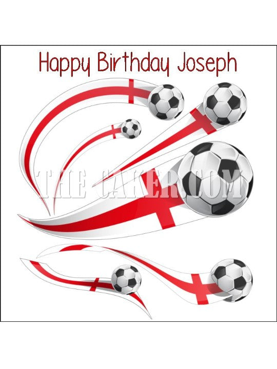 England Football Edible Icing Cake Topper 03 – the caker online