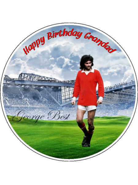 George Best Edible Icing Cake Topper or Ribbon – the caker online