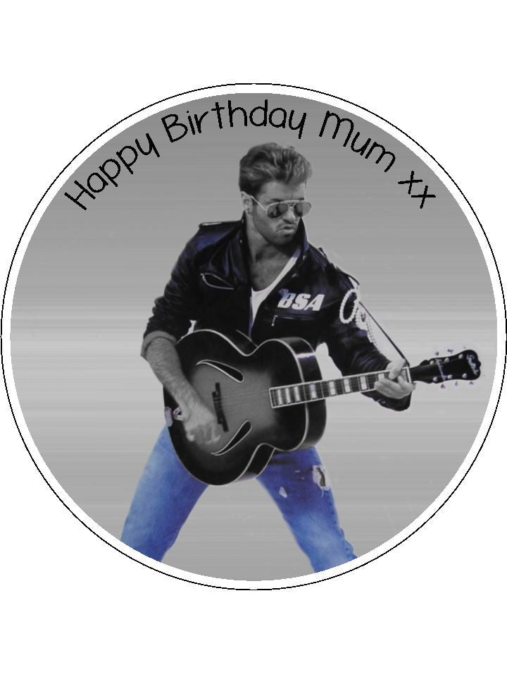 George Michael 01 Edible Icing Cake Topper – the caker online