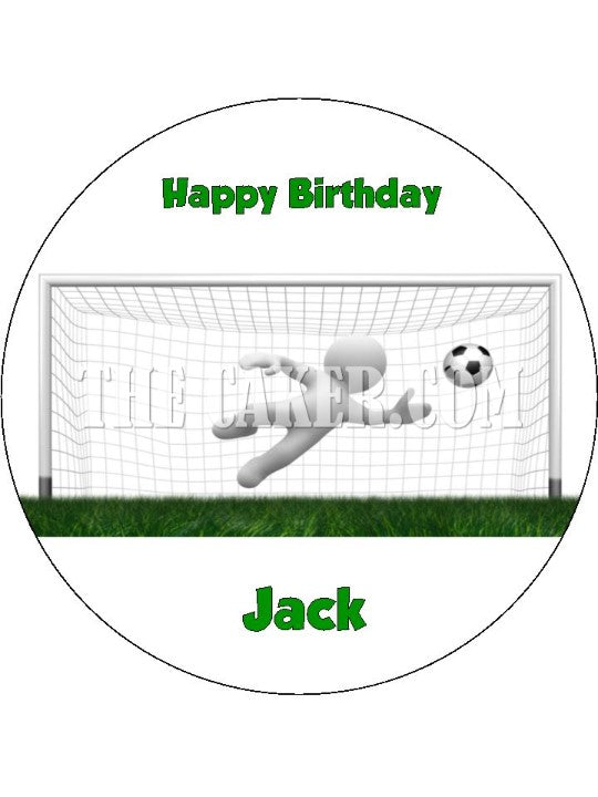 Goalkeeper Football Edible Icing Cake Topper – the caker online