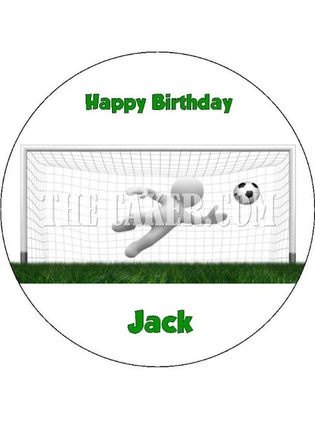 Goalkeeper Football Edible Icing Cake Topper – the caker online