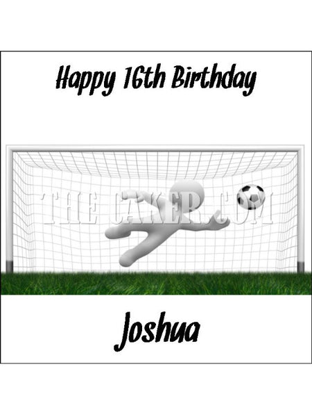Goalkeeper Football Edible Icing Cake Topper – the caker online