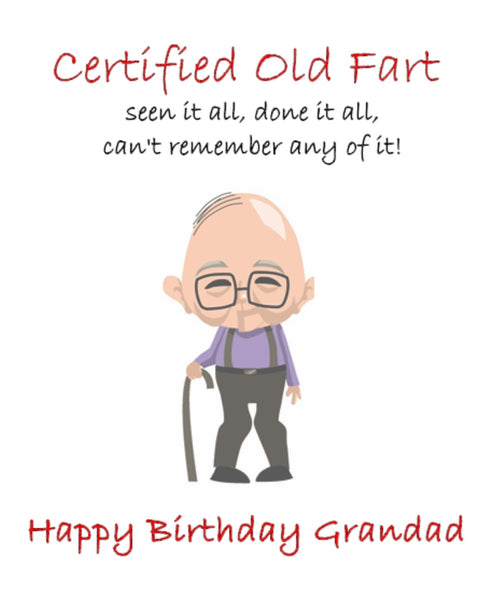 Old Fart Certificate