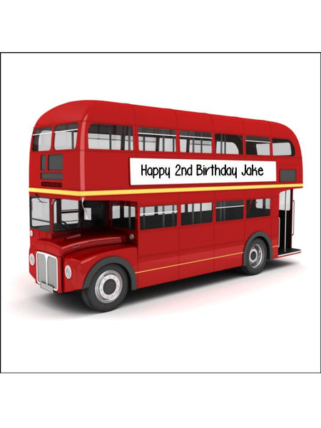 London Red Bus Edible Icing Cake Topper 01 – the caker online