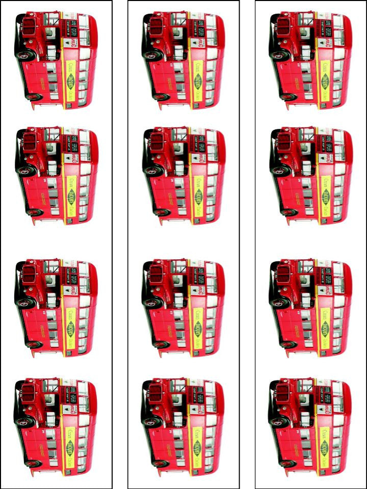 London Red Double Decker Bus 02 Edible Icing Cake Topper – the caker online