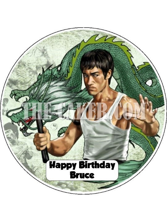Bruce Lee Edible Icing Cake Topper 02 – the caker online
