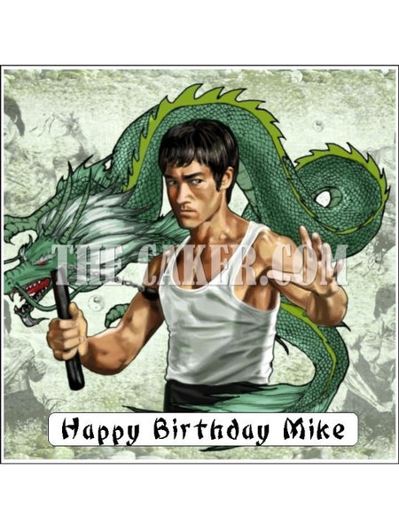 Bruce Lee Edible Icing Cake Topper 02 – the caker online