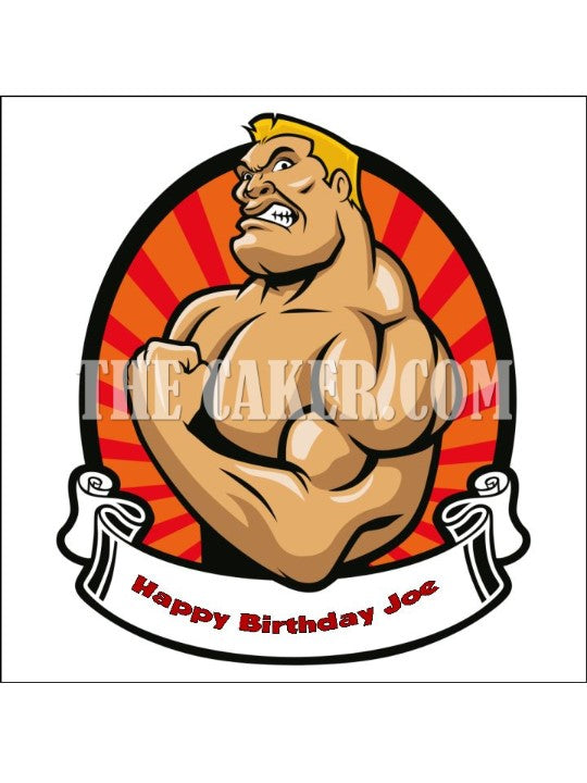 Bodybuilder 01 Edible Icing Cake Topper or Ribbon – the caker online