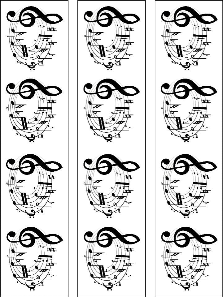 Music Notes Edible Icing Cake Topper 02 - Black & White – the caker online