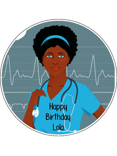 Nurse Edible Icing Cake Topper 02 – the caker online