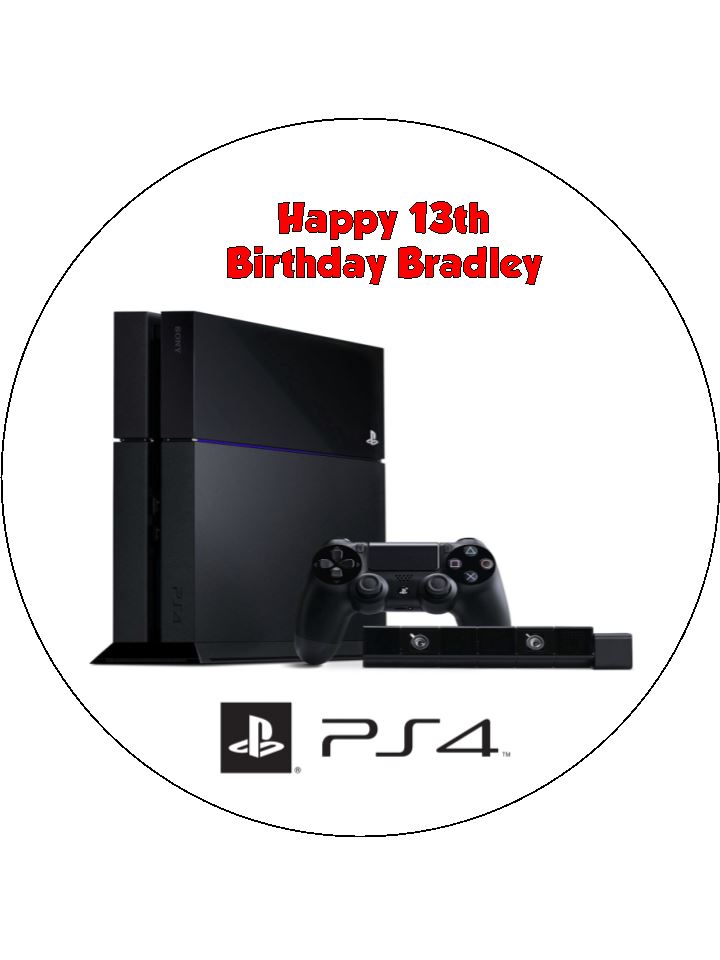 Playstation PS4 Console Edible Icing Cake Topper – the caker online