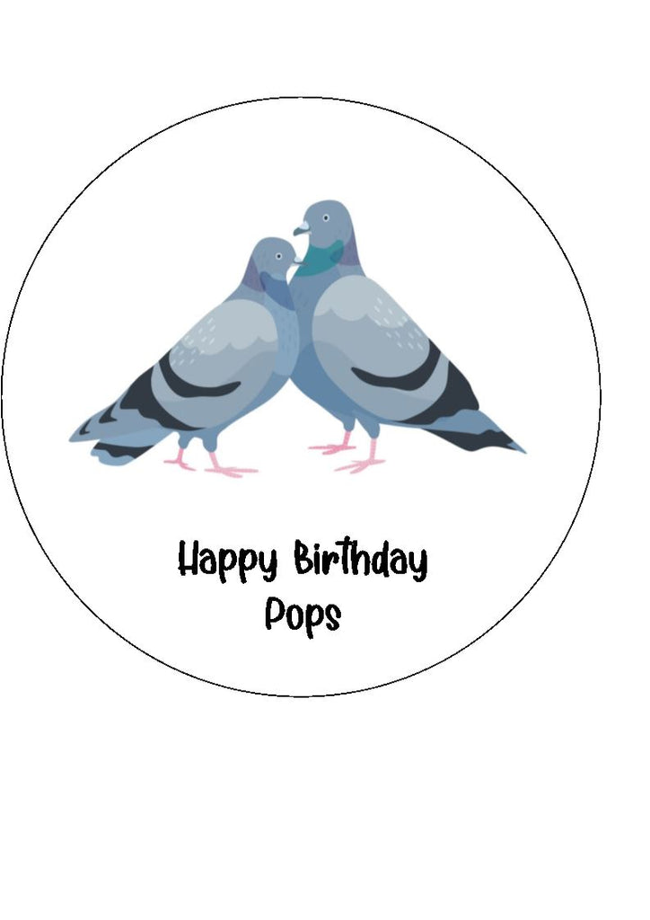 Pigeon 03 Edible Icing Cake Topper or Ribbon – the caker online