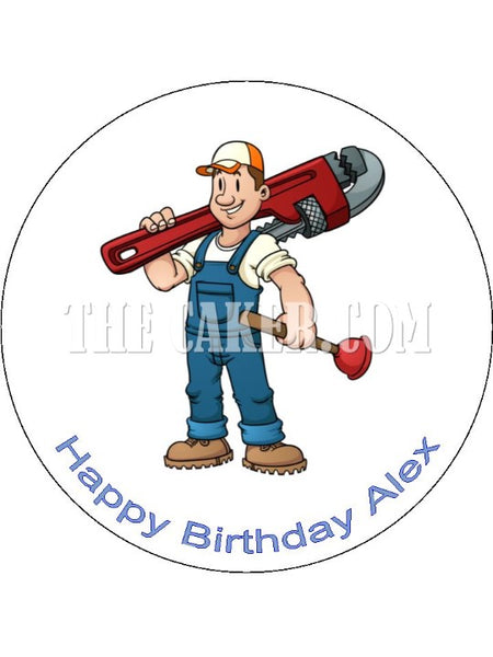 Plumber Edible Icing Cake Topper – the caker online