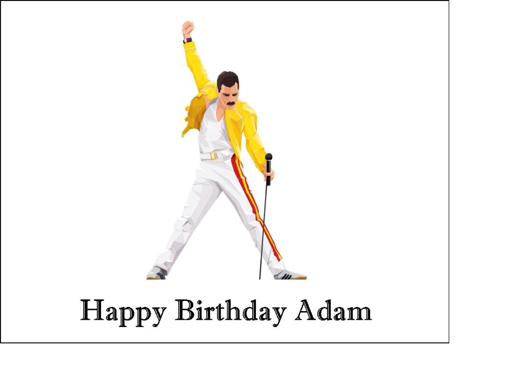 Queen (the band) 05 / Freddie Mercury Edible Icing Cake Topper – the ...