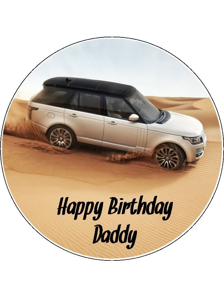 Range Rover Edible Icing Cake Topper 01 – the caker online