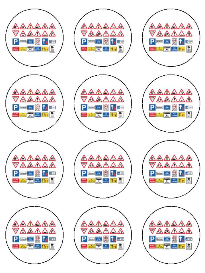 Highway Code Road Signs Edible Icing Cake Topper – the caker online